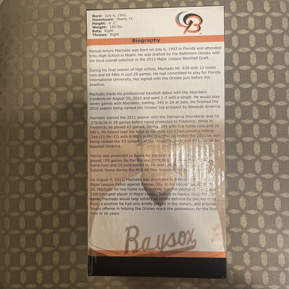 Manny Machado Bobblehead Baysox Garden Gnome Padres | eBay