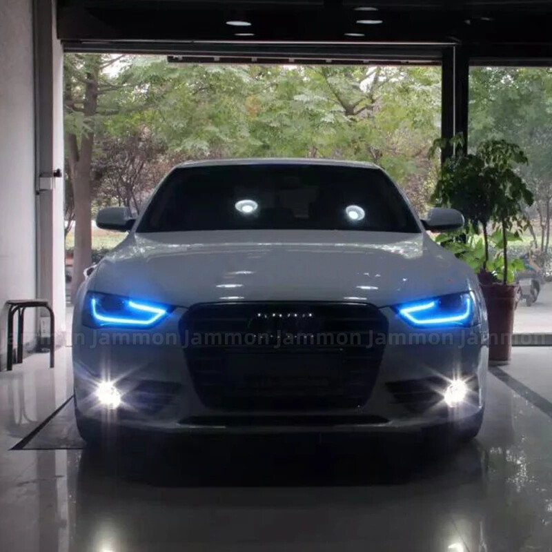 For 2013-2016 Audi A4 S4 RGB Multicolor LED DRL Board Headlight APP BT ...