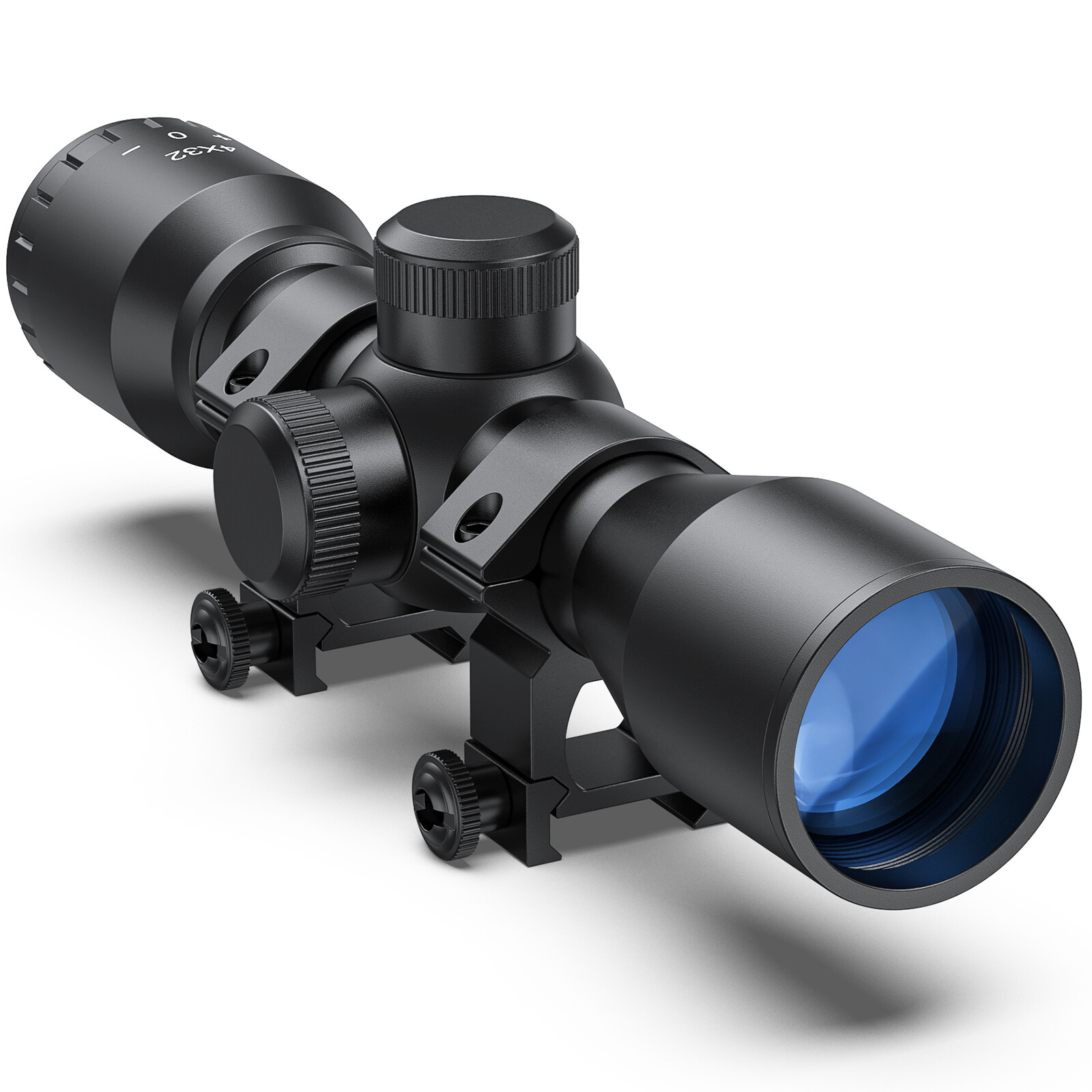 3-9X40 Compact Rifle Scope Crosshair Mil-Dot Truplex Reticle With Scope ...