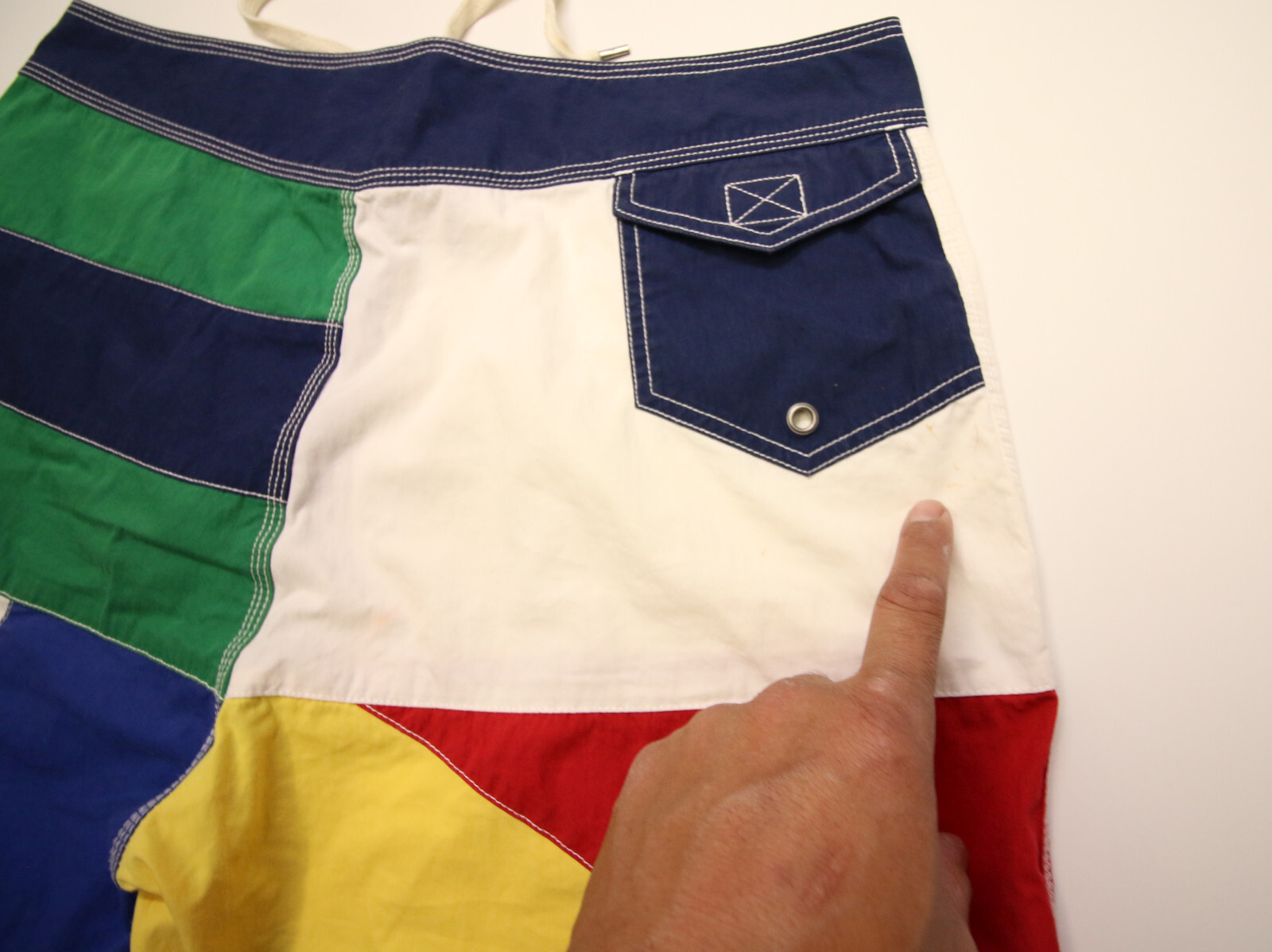 Polo Ralph Lauren Mens Signal Flag Color Block Shorts… - Gem