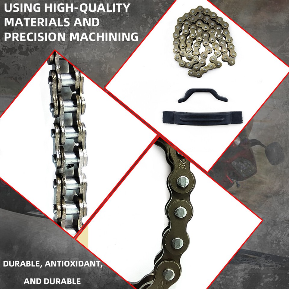 Starter Chain & Chain Guides For Chinese ATV 4-stroke 50cc 70cc 90cc ...