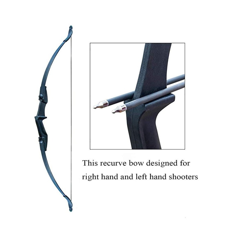 Archery Takedown Recurve Bow and Arrow Set 30lb 40lb Left/Rght Hand ...