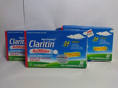 3 PK Claritin 24 Hour Allergy Relief RediTabs-30 Count(90 ttl) 06/25 ...
