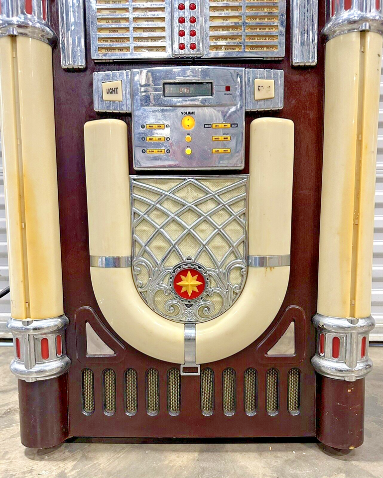 Crosley CR12-10 Jukebox W/ FM/AM Radio & Front Loading 10 Deck CD ...