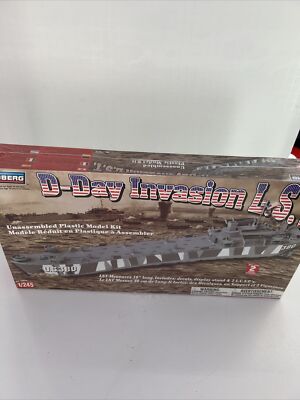 Lindberg D-Day invasion LST 1:245 Scale Model Ship Kit New Sealed ...