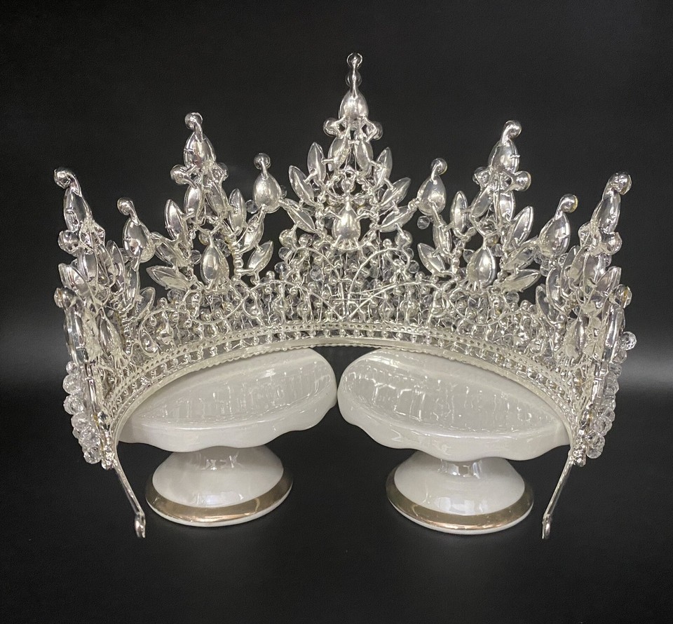 ELEGANT HANDMADE CRYSTAL BEADS BRIDE PEGEANT CROWN | eBay