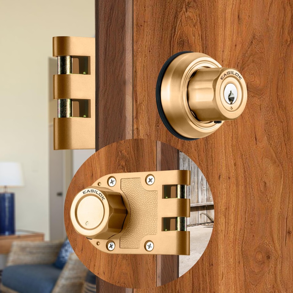 EASILOK Jimmy Proof Deadbolt Lock E9 Twist-to-Lock Keyless with Anti ...