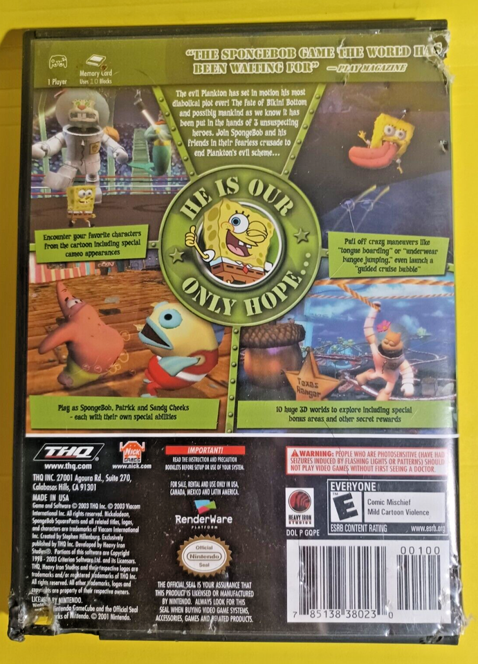 SpongeBob SquarePants: The Battle for Bikini Bottom (GameCube, 2004 ...