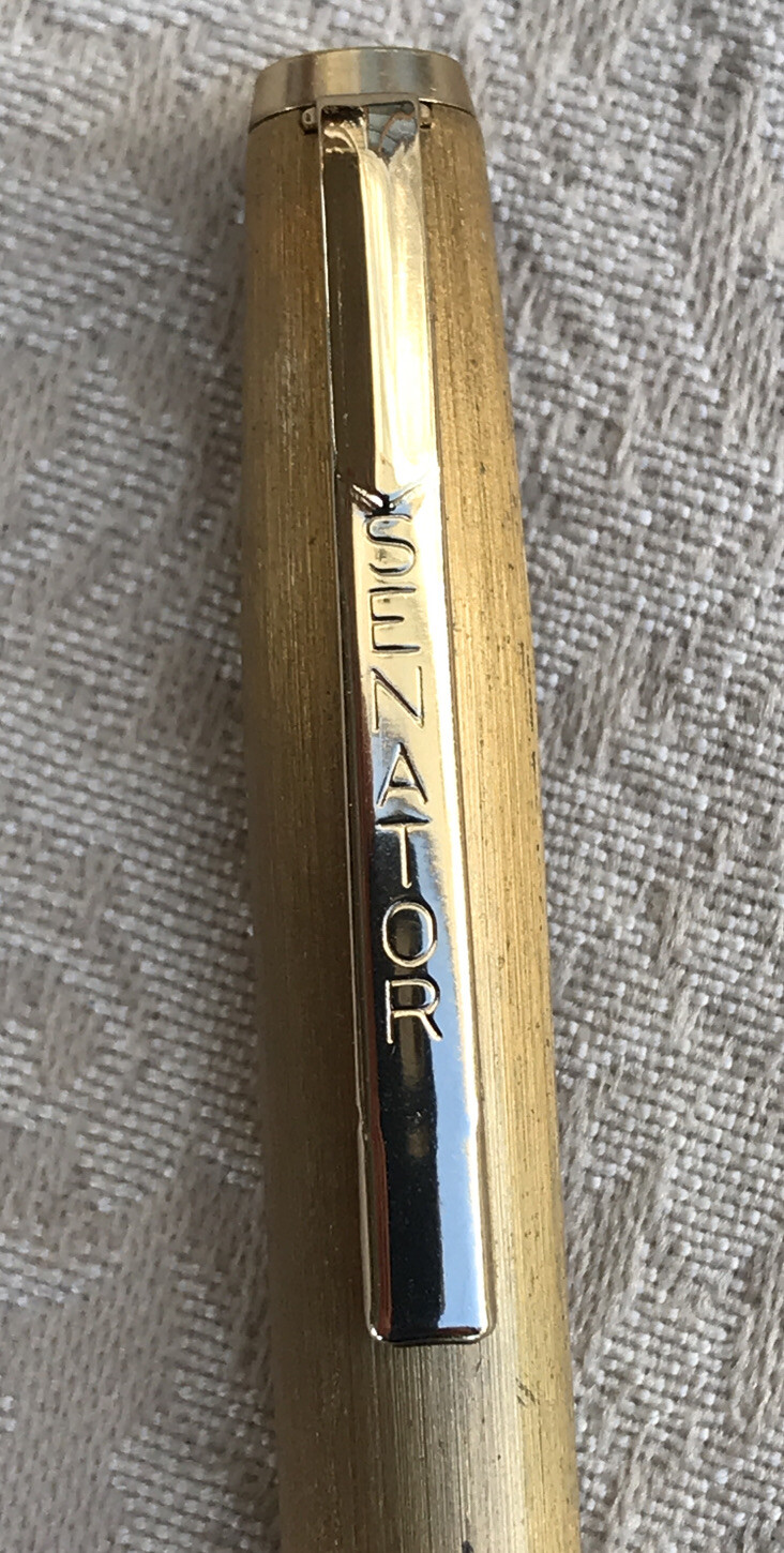 Vintage Senator Cap Actuated Ballpoint Pen, Germany, Matte Gold Finish ...