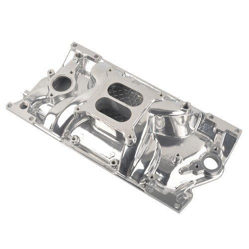 Polished Aluminum Intake Manifold For SBC Small Block Chevy 5.0 5.7 ...