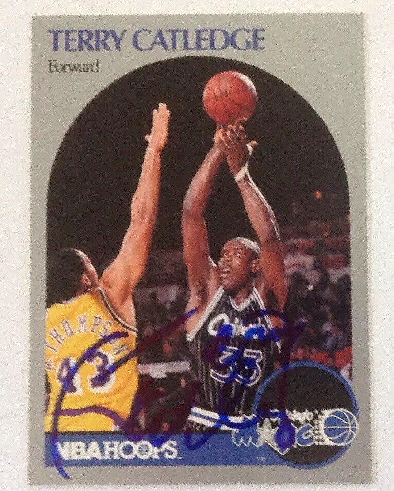 Terry Catledge 1990 Hoops Hand Signed Card Orlando Magic | eBay