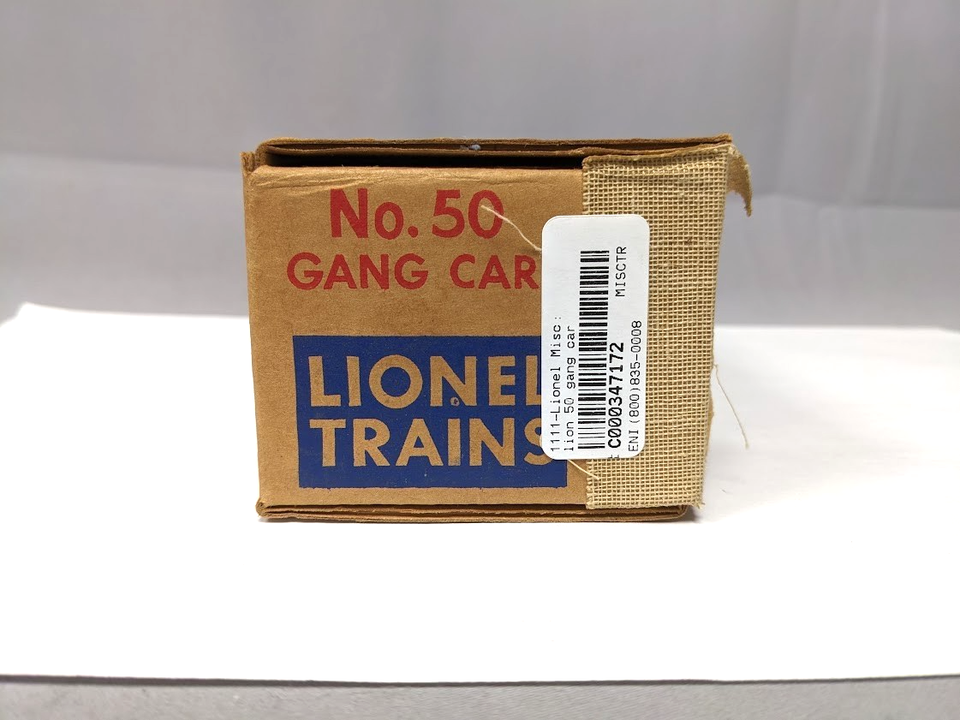 Lionel No.50 Gang Car Original Box C-8 | eBay