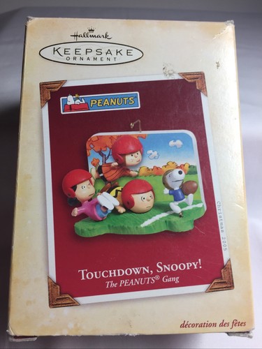 Hallmark Keepsake Touchdown Snoopy Christmas Tree Ornament Peanuts Gang ...