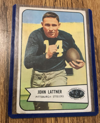 1954 Bowman #128 Johnny Lattner Good+ RC Rookie Steelers | eBay
