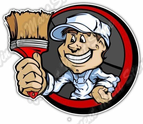 Paint Paintbrush Art Artist Painter Canvas Car Bumper Vinyl Sticker ...