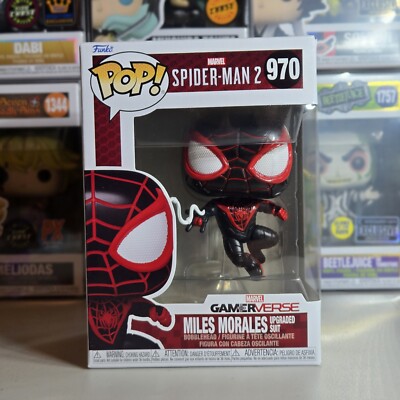 Funko Pop! Spider-Man 2 Miles Morales Upgraded Suit #970 And Pop ...