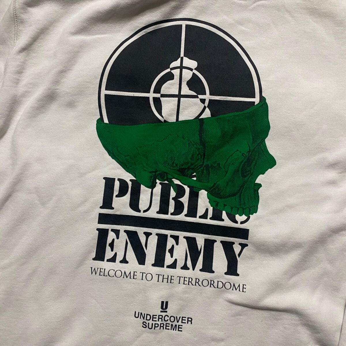 Supreme x Undercover x Public Enemy Terrordome Hoodie White Supreme x Undercover x Public Enemy Terrordome Hoodie White
