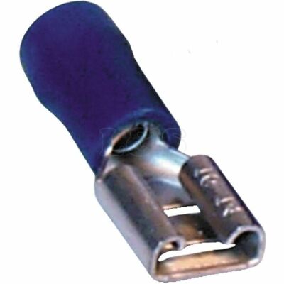 Female Spade Terminals, Colour: Blue, Spade: 6.3m, Pack of 100 | eBay UK