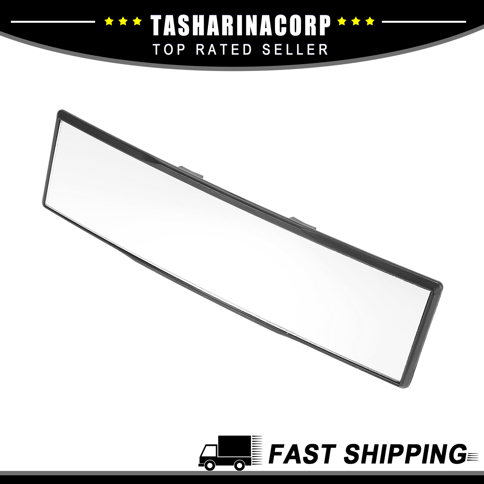 Universal 270mm Wide Angle Clip-On Convex Curve Rear View Mirror fit ...