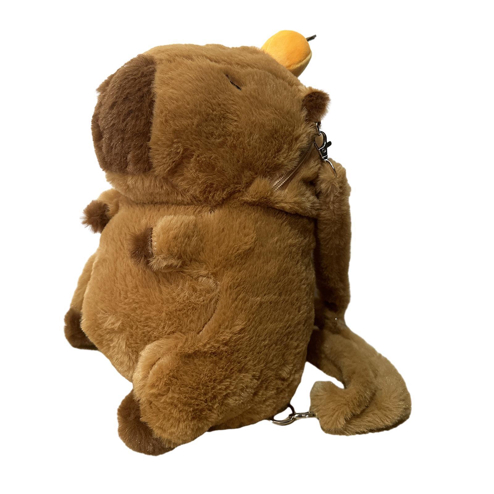 Capybara Backpack with Removable Straps Large Capacity Stuffed Capybara ...