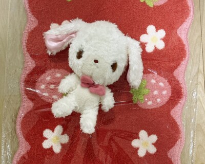 rare sanrio sugar bunnies vintage shirousa plush doll blue ribbon tag ...