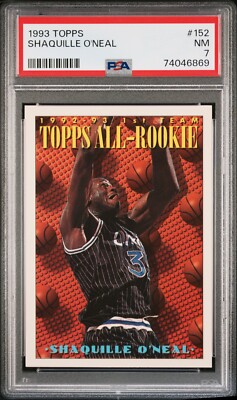 1993 Topps #152 SHAQUILLE O'NEAL All-Rookie First Team Lakers Magic HOF ...