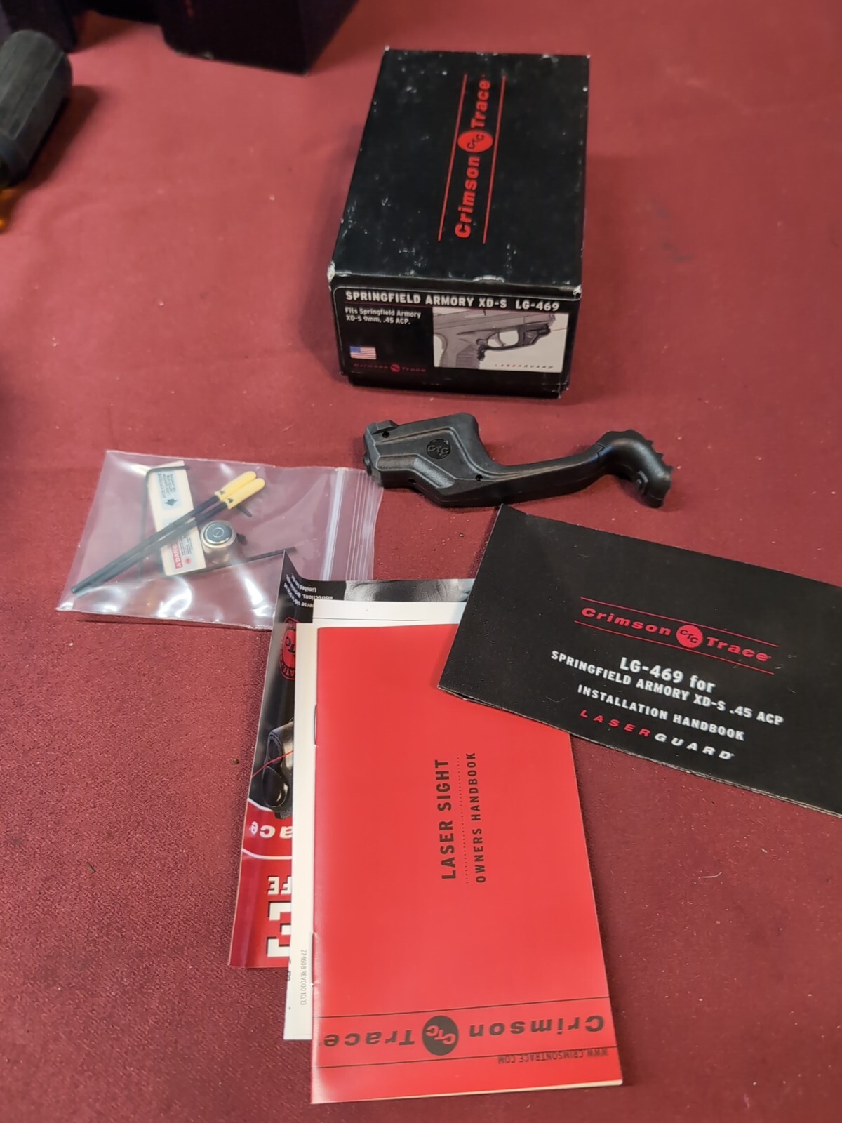 Crimson Trace LG-469 RED LaserGuard LASER, SPRINGFIELD ARMORY XD-S 9mm ...