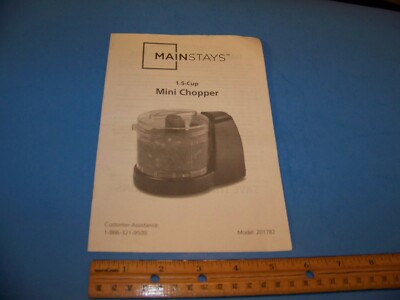 Mainstays Mini Chopper from Walmart Instruction Booklet | eBay