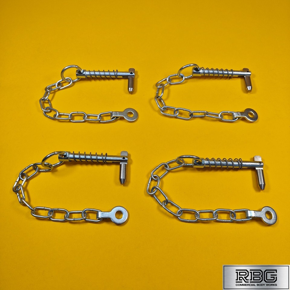 4X Sword Pin and Chain 9.5mm x 113mm | Spring Loaded, Retaining Cotter ...