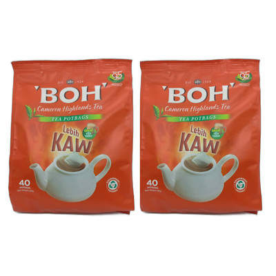 Twin Pack BOH Cameron Highlands Kaw 40 Tea Pot Bags - Halal Certified ...