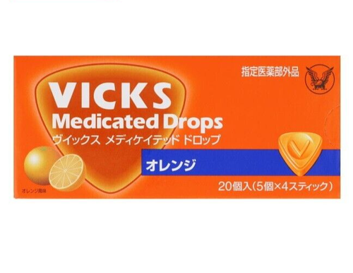 Vicks Medicated Drops Candy Orange for throat 20 drops in 1 box from ...