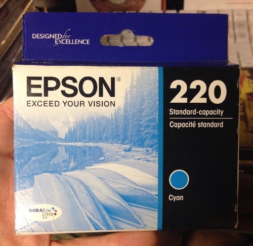 Epson T2202 Cyan Ink Cartridge C13T220220 Genuine New - Exp 5/2017!! | eBay