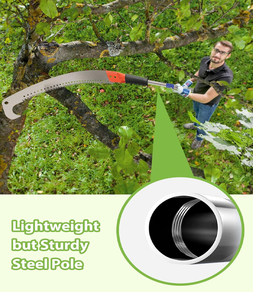 Pole Saw cutter for Tree Trimming Pruner with 48"~166" adjust Pole+3 ...