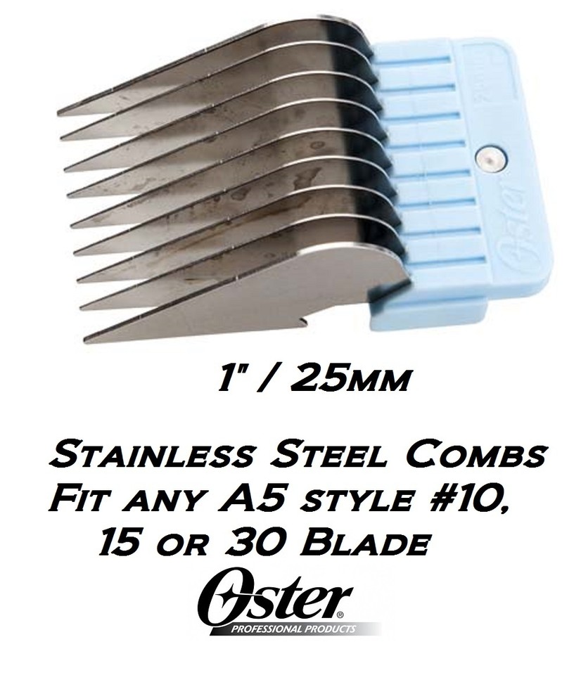 OSTER STAINLESS STEEL Attachment Guard Blade COMB*Fit A6 A5,Most Andis ...