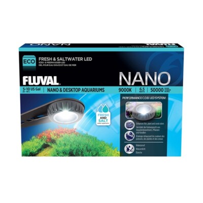 Fluval Nano LED Fish Tank Light Marine Coral Freshwater Plant Lamp 6.5w ...