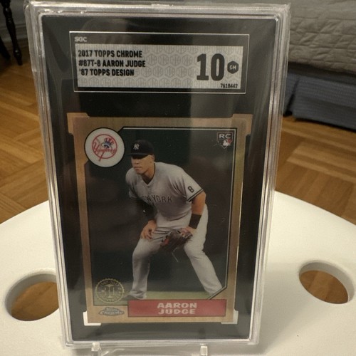 2017 AARON JUDGE Topps Chrome 1987 TOPPS RC #87T-8 SGC 10 GEM MINT NY ...