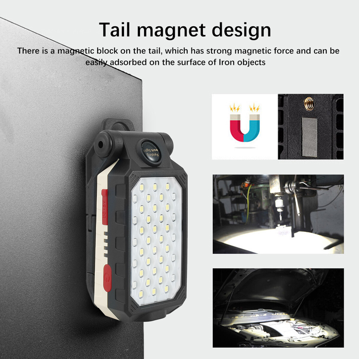 LED Work Light USB Workshop Lamp Magnetic Repair Work Flashlight ...