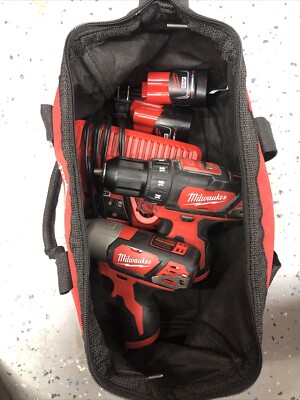 Milwaukee 2494-22 M12 12V Cordless Drill Driver/Impact Driver 2-Tool ...