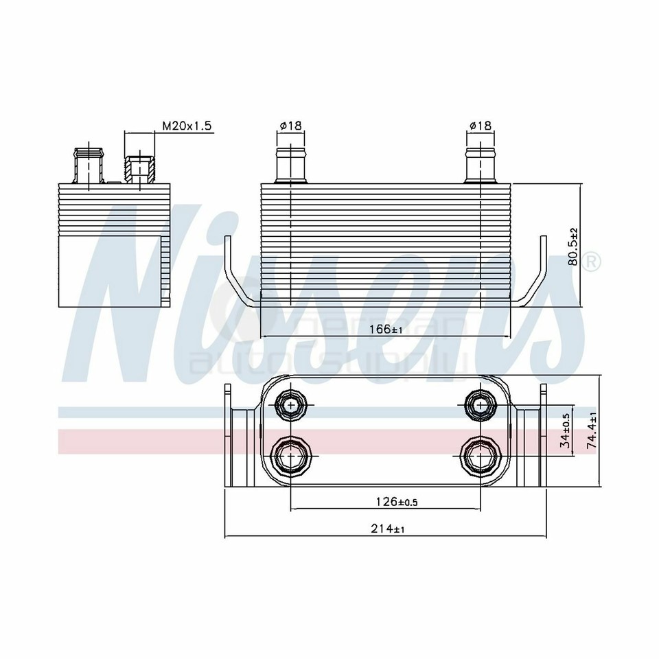 Nissens Engine Oil Cooler 90788 PBC500051 for Land Rover | eBay