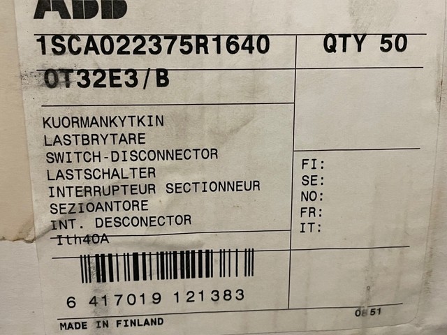 ABB (OT32E3) 40 Amp Disconnect Switch for sale online | eBay