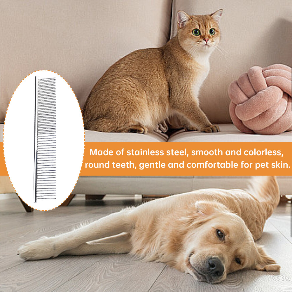 6.5inch Professional Non Slip For Matted Hair Pet Comb Home Stainless ...