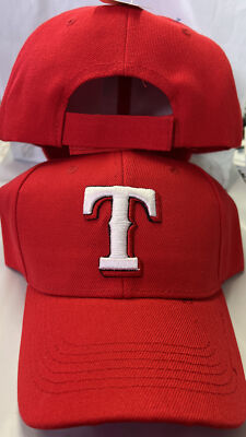 Texas Rangers baseball Hat New red one size adjustable fit | eBay