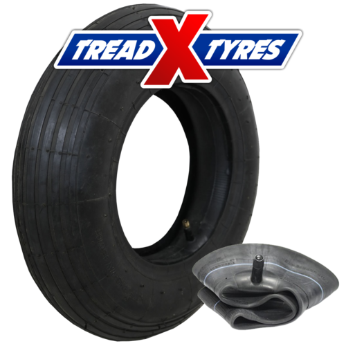 1x 3.50-6 Wheelbarrow Wheel Inner Tube and Tyre 4Ply 3.50x6 ...