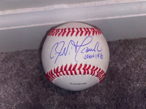 TEXAS RANGERS DETROIT TIGERS YANKEES CJ C.J. NITKOWSKI SIGNED BASEBALL ...