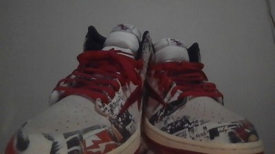 REVES PARIS / AIR KIY 85’HI (TAN/MAROON/MULTI-COLOR ATHLETIC DESIGNER ...
