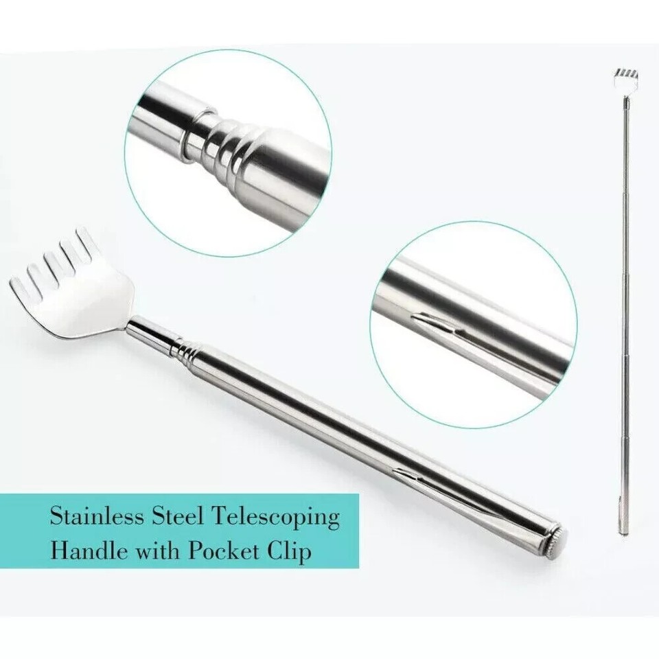 Metal Stainless Steel Back Scratcher Telescopic Extendable Claw ...