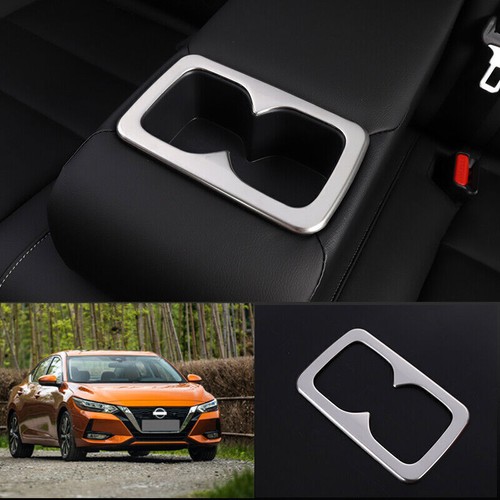 For Nissan Sentra 2020-2023 Silver Steel Rear Water Cup Holder Frame ...