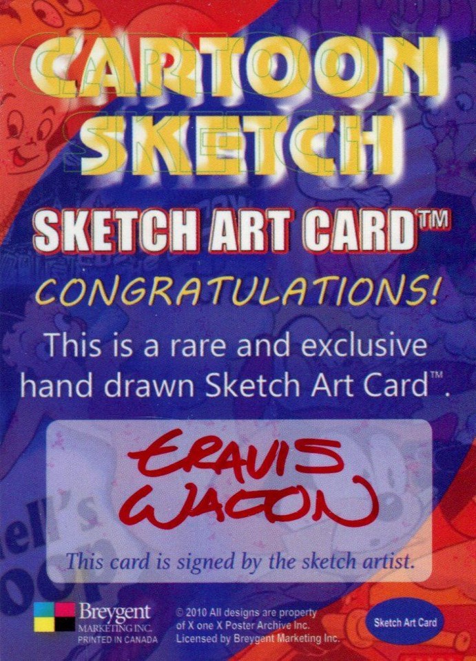 Cartoon Sketch Art Artist Autographed Sketch Art Card 5d | eBay