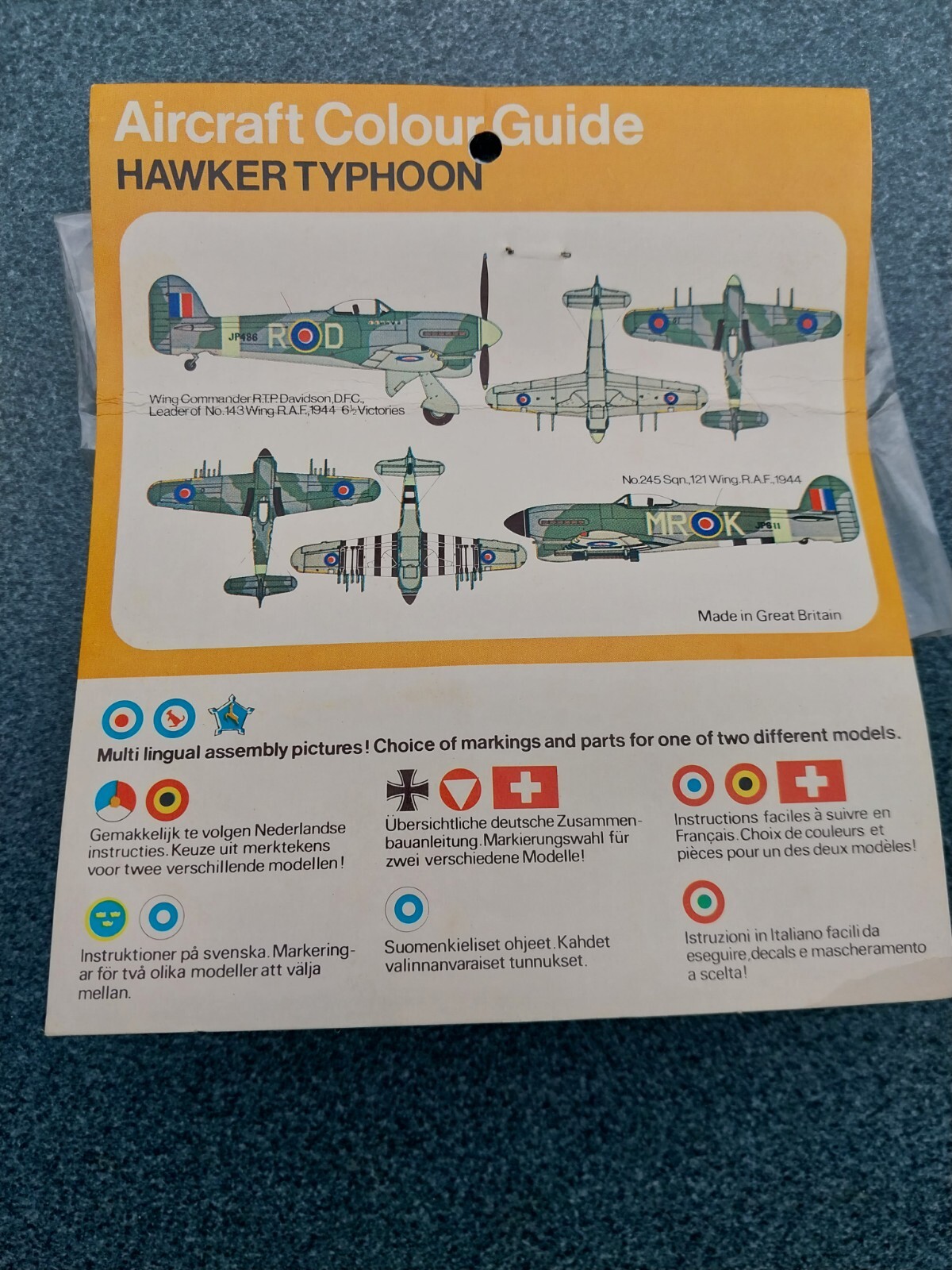 Hawker Typhoon Model Kit FROG 1 72 F209F for sale online | eBay