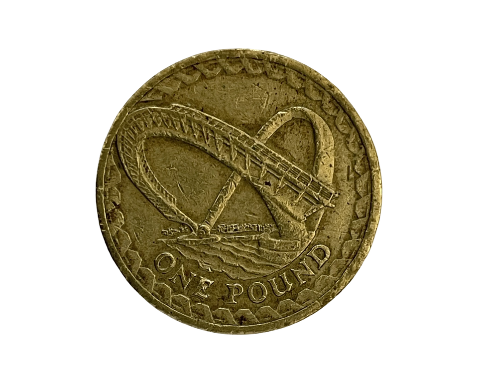 RARE UK £1 ONE POUND COINS CIRCULATED, EDINBURGH , CARDIFF, FLORAL ...